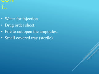 Intravenous Injection ppt | PPTX