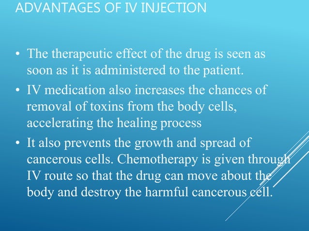 Intravenous Injection ppt | PPTX
