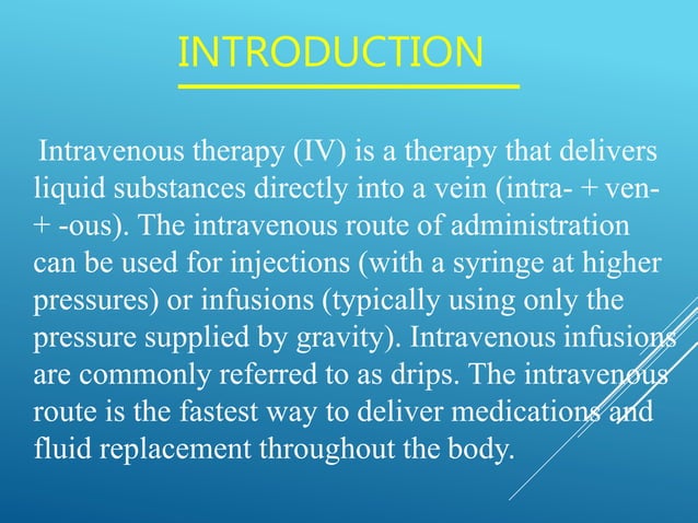 Intravenous Injection ppt | PPTX