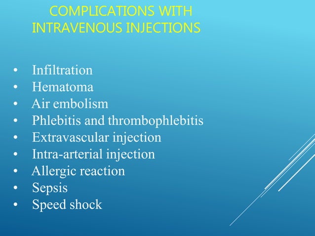 Intravenous Injection ppt | PPTX
