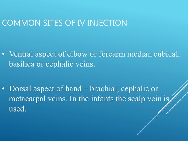 Intravenous Injection ppt | PPTX