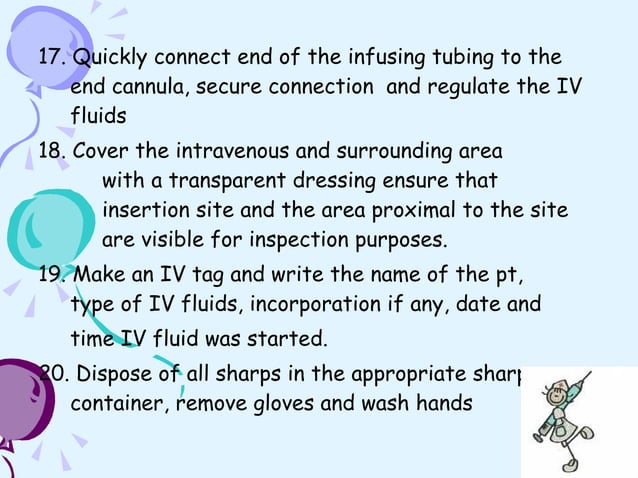 Iv insertion | PPT