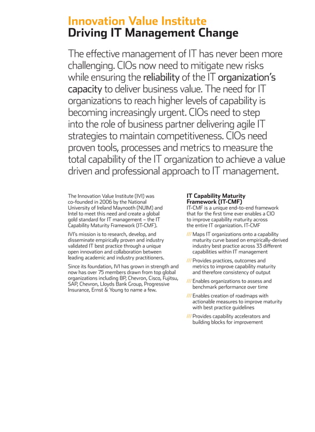 IT CMF Overview - Driving IT Management Change | PDF