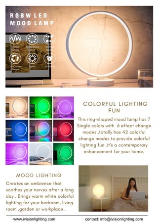 IVision RGBW LED mood light product presentation leaflet | PDF