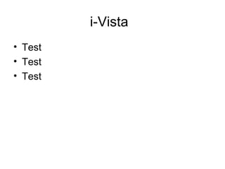 i-Vista Test | PPT
