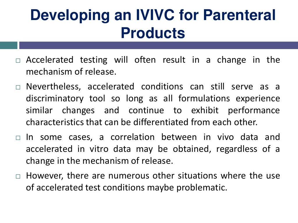 Dissolution and In Vitro In Vivo Correlation (IVIVC)