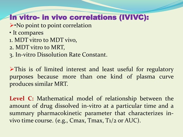 IVIVC | PPTX | Pharmaceutical Drugs | Medical Health