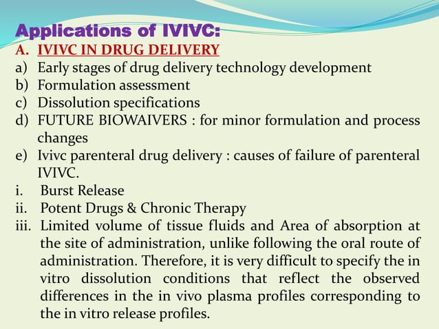 IVIVC | PPTX | Pharmaceutical Drugs | Medical Health
