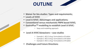 IVIVC: PBPK Simulation and Biowaiver Study Using IVIVC | PPTX