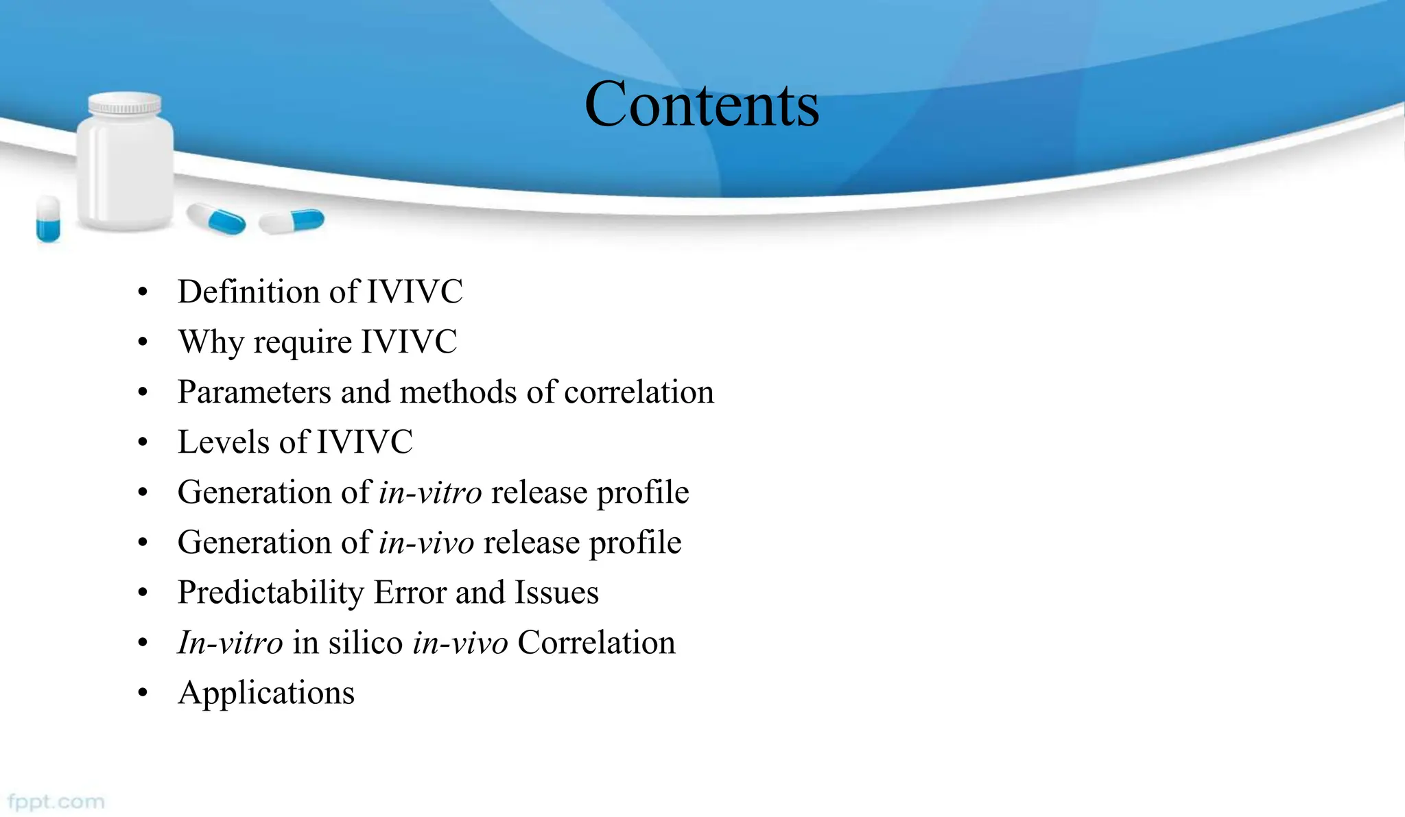 In-Vitro-In-Vivo Correlation and Applications | PPTX