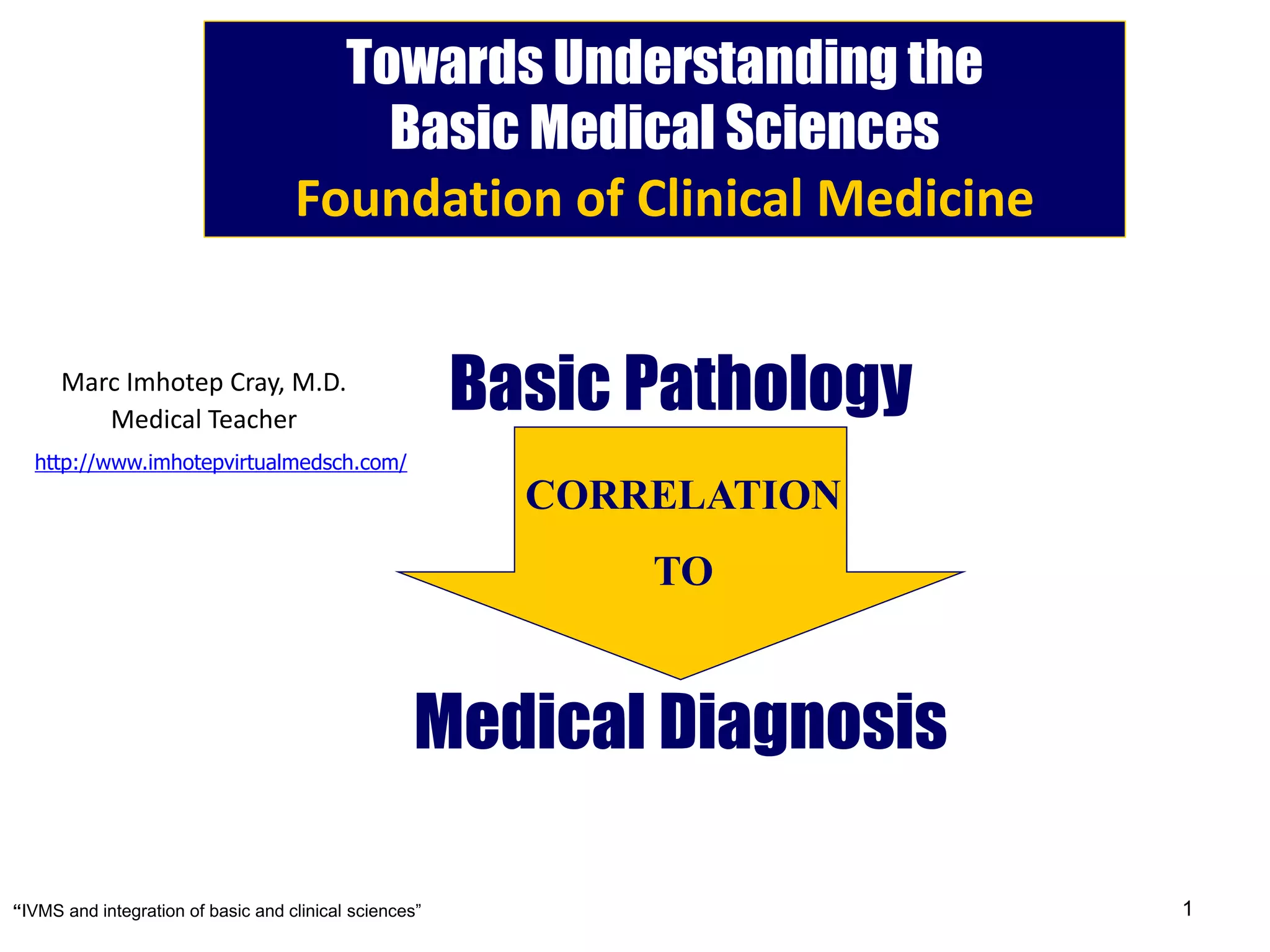 Towards Understanding the Basic Medical Sciences Foundation of Clinical ...