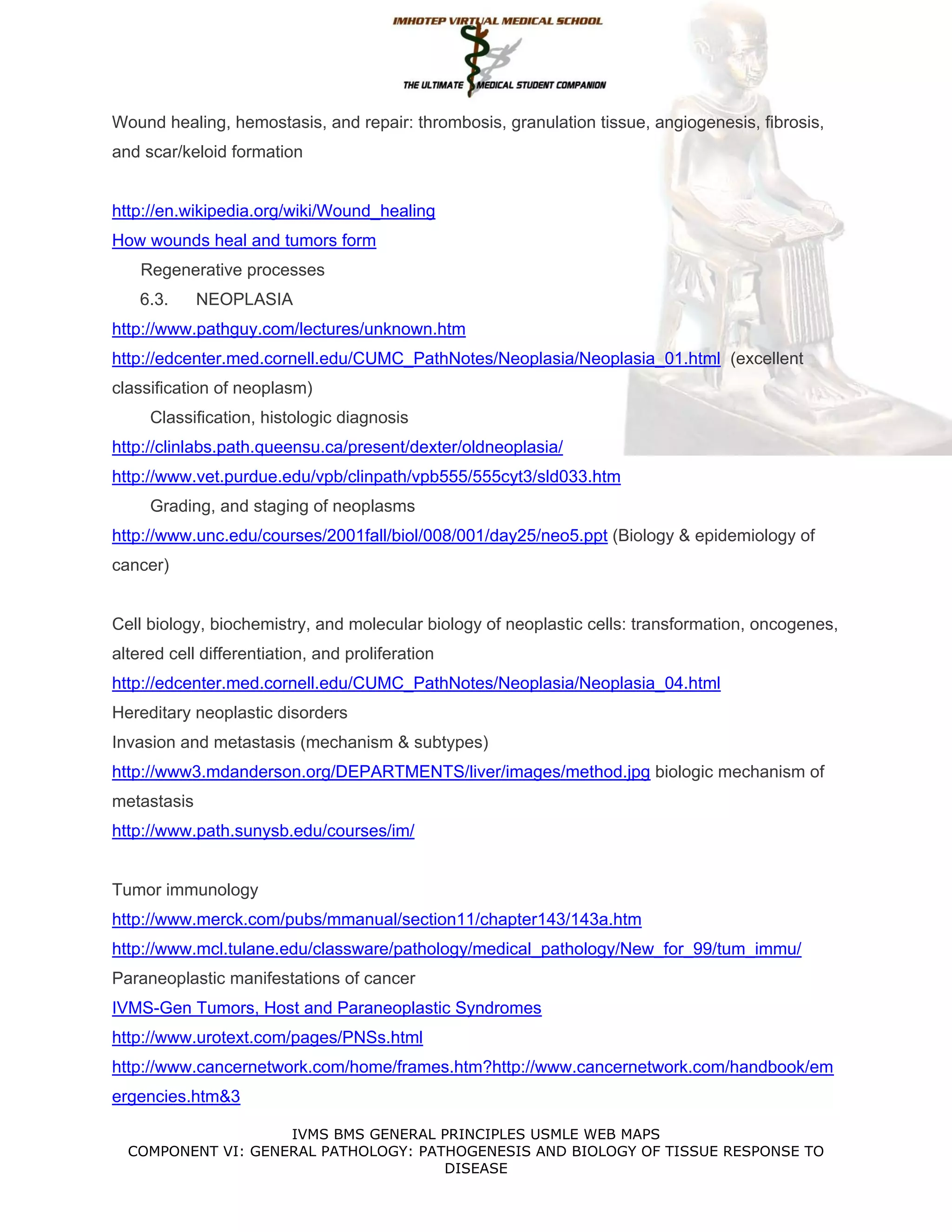 Ivms bms general principles usmle web map general pathology | PDF | Cancer | Diseases and Conditions
