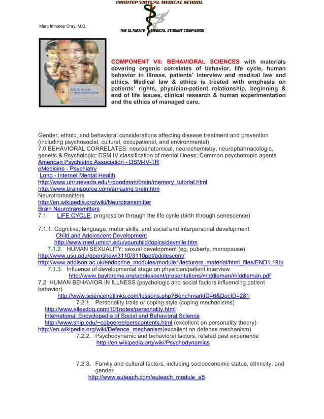 IVMS BMS GENERAL PRINCIPLES USMLE WEB MAPS-Global | PDF