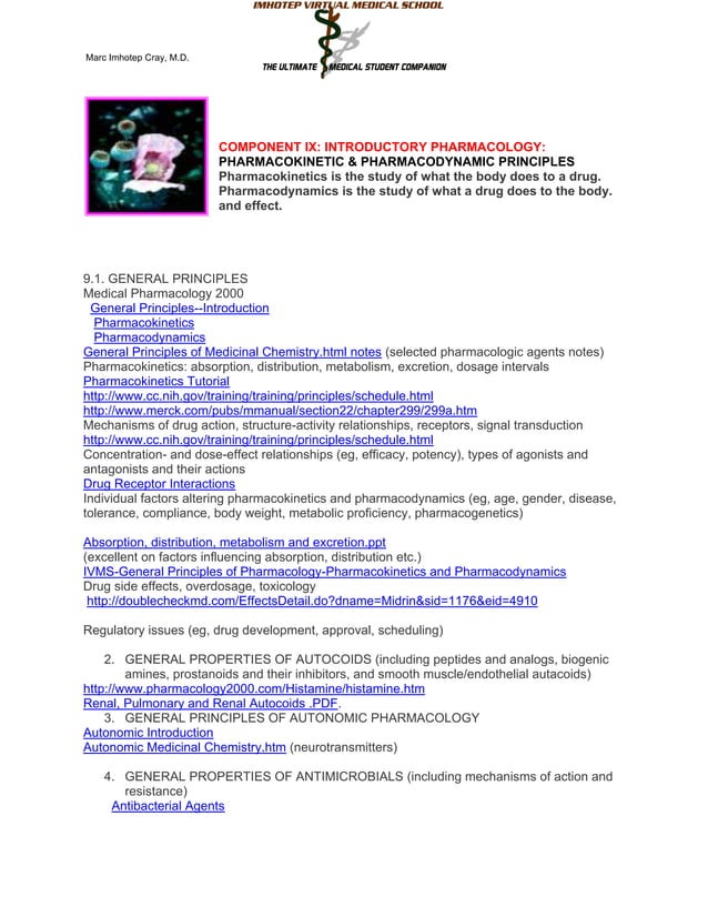 IVMS BMS GENERAL PRINCIPLES USMLE WEB MAPS-Global | PDF