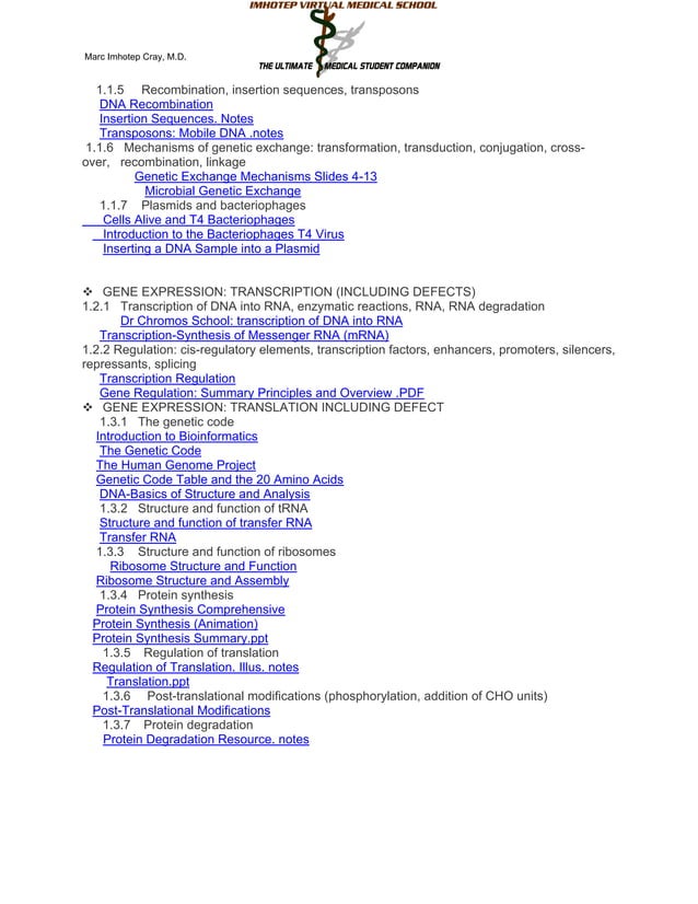 IVMS BMS GENERAL PRINCIPLES USMLE WEB MAPS-Global | PDF