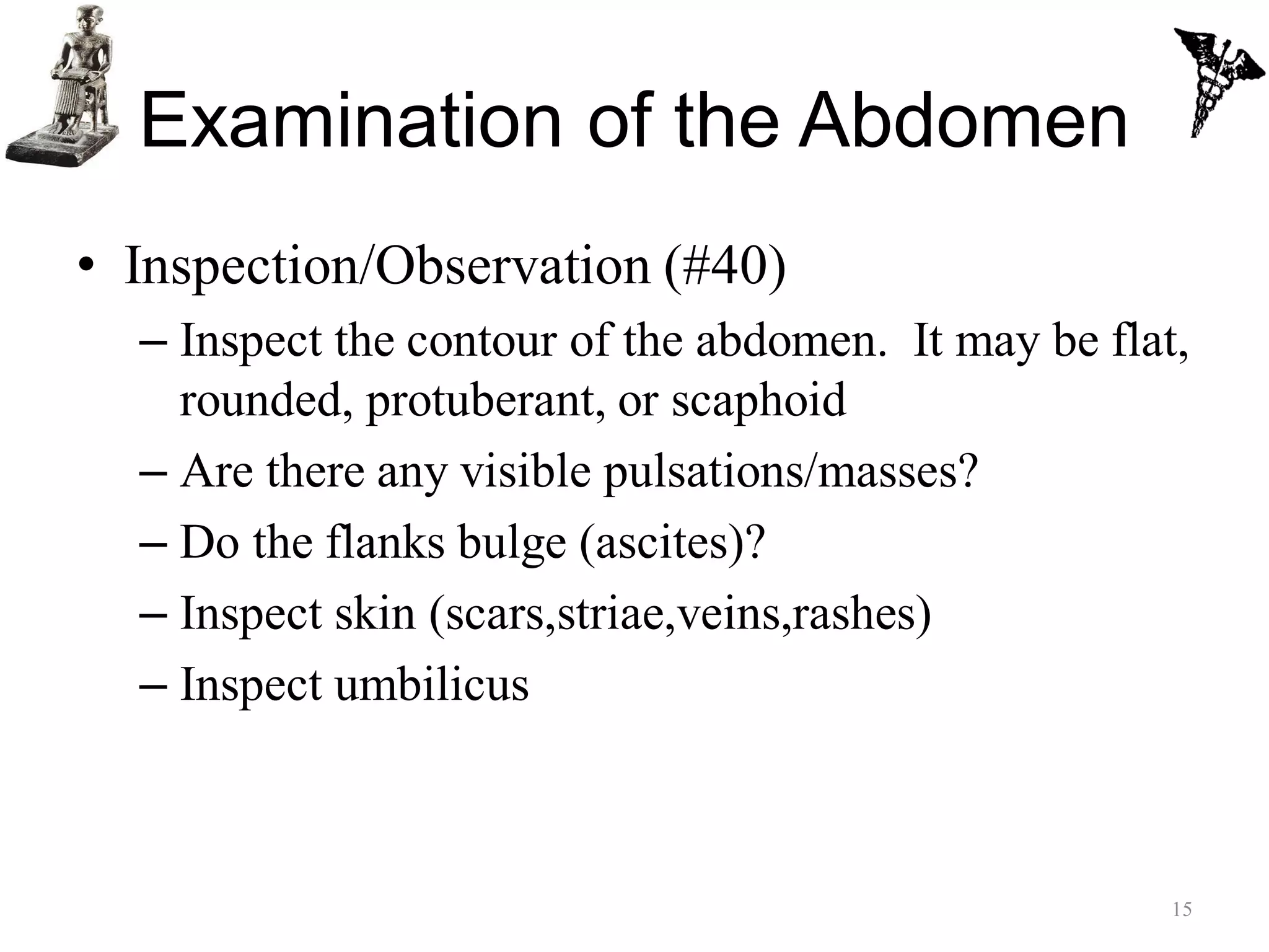 IVMS -ICM Examination of the Abdomen | PDF