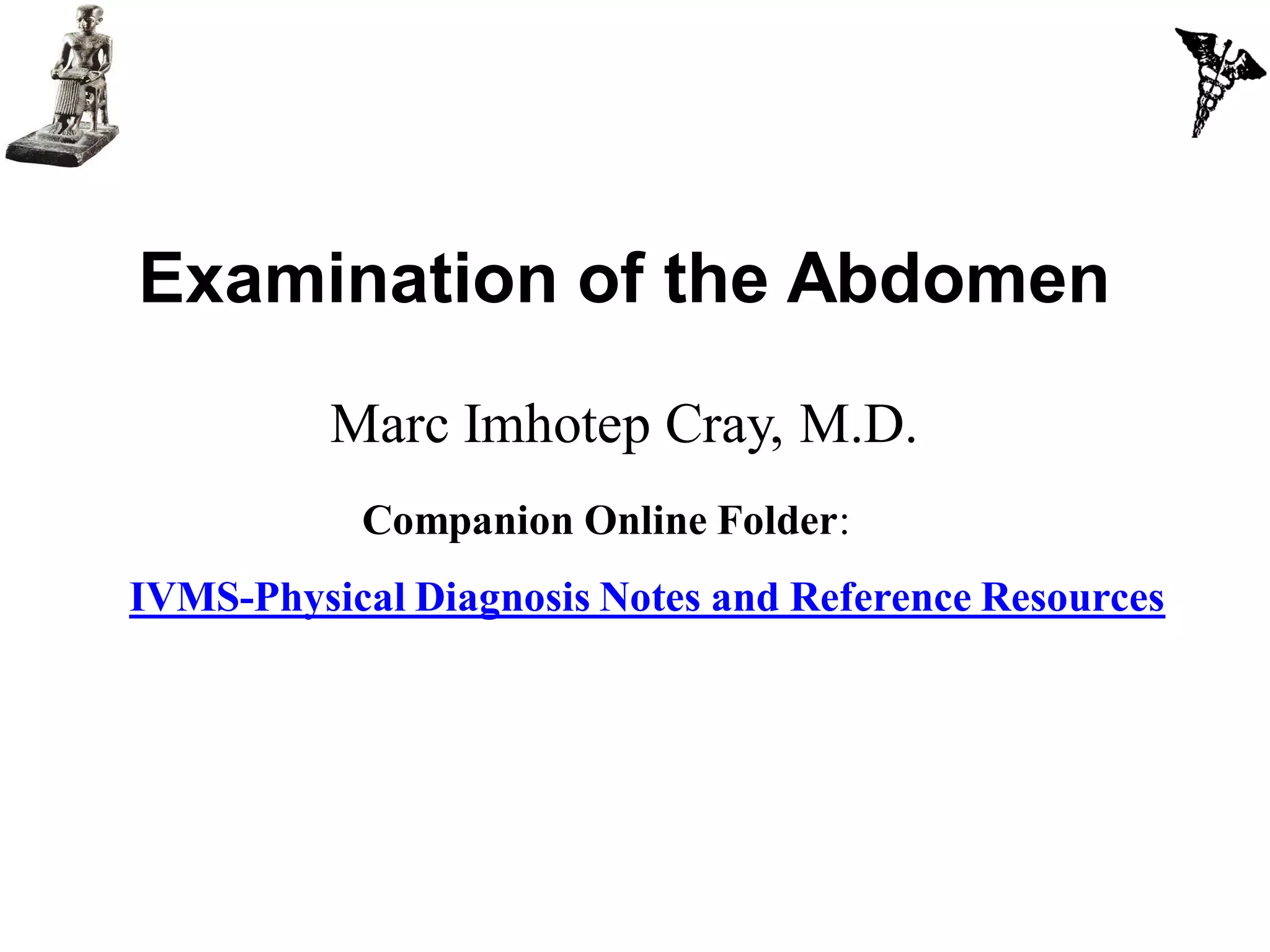 IVMS -ICM Examination of the Abdomen | PDF