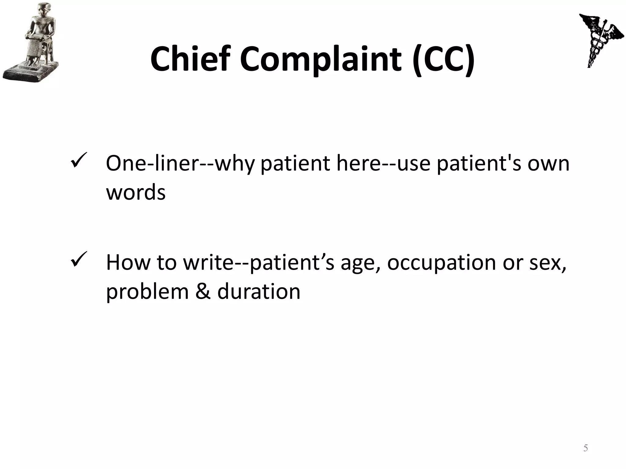 IVMS -ICM Medical History and Physical Examination Overview | PPT