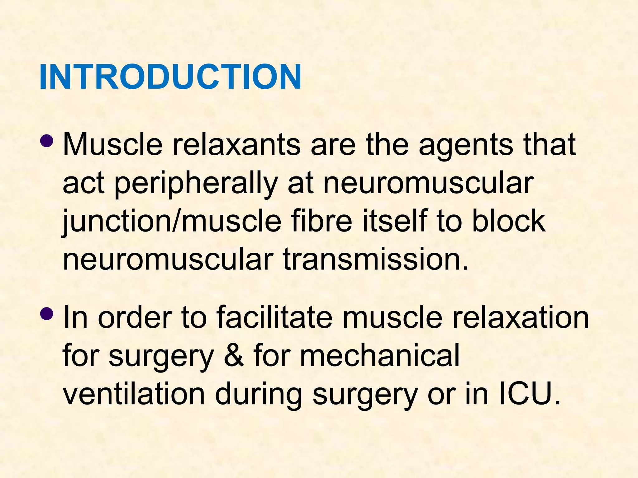 Iv muscle relaxants | PPT