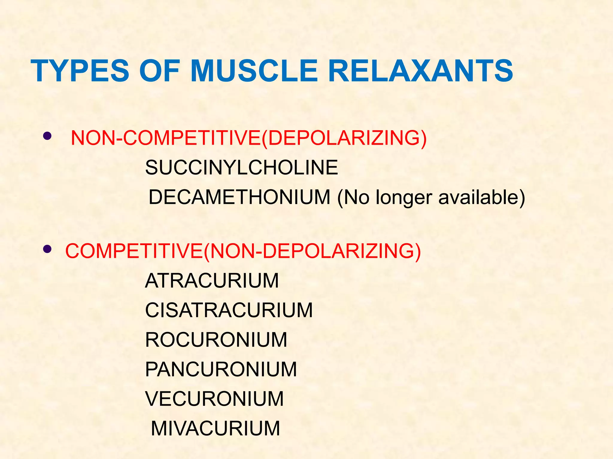 Iv muscle relaxants | PPT