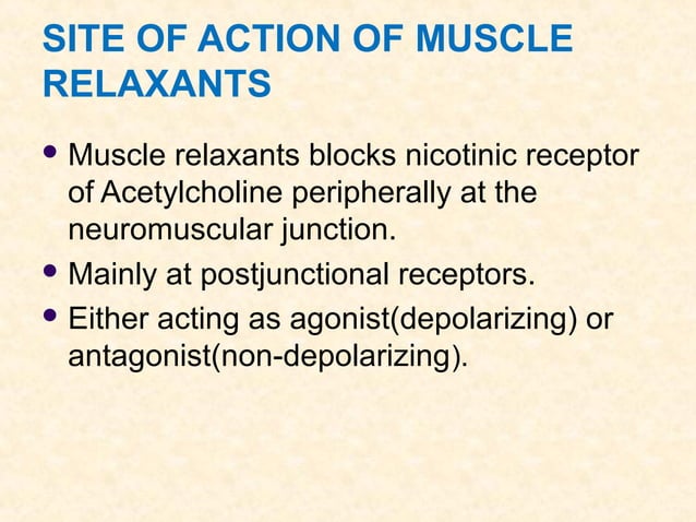 Iv muscle relaxants | PPT