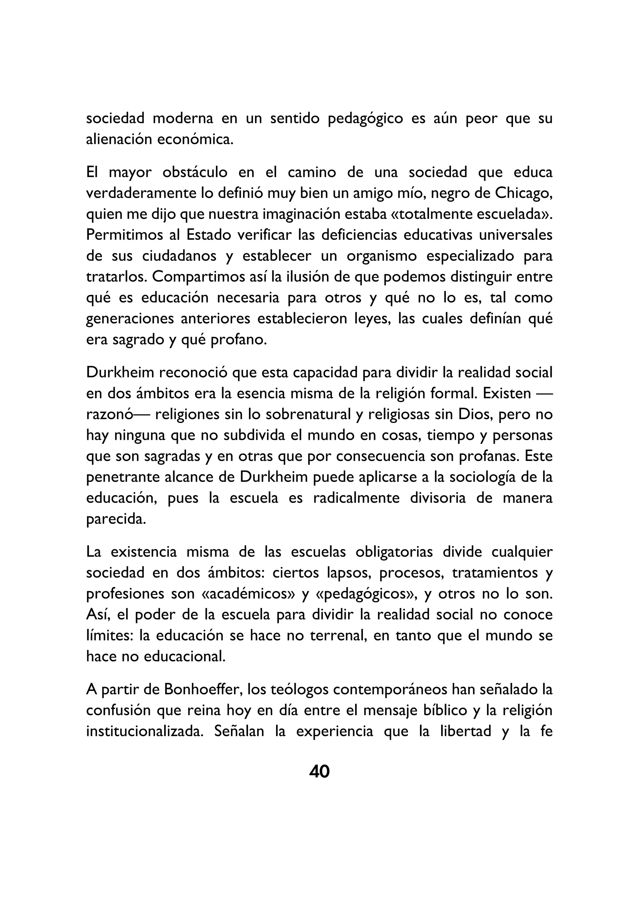 La Sociedad Desescolarizada - Iván Illich | PDF