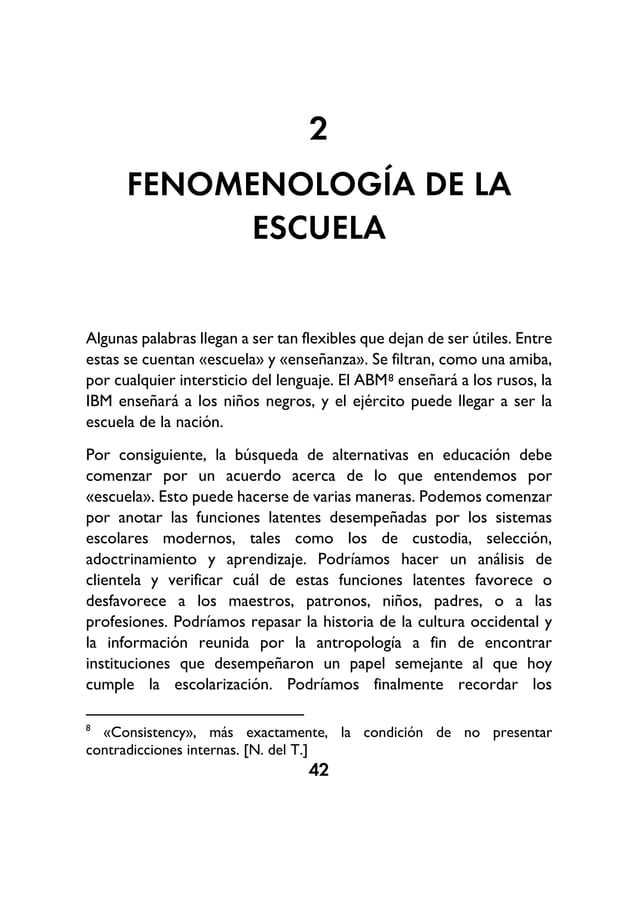La Sociedad Desescolarizada - Iván Illich | PDF