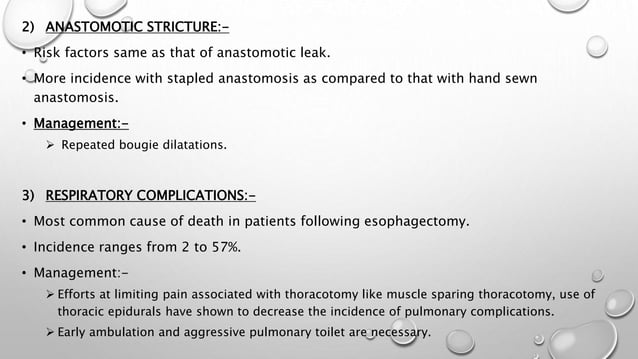 Ivor lewis esophagectomy | PPTX | Death, Injury, or Military Conflict ...