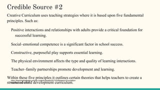 Ivory b week6_creative curriculum approach-3 | PPTX | Daycare and Pre ...