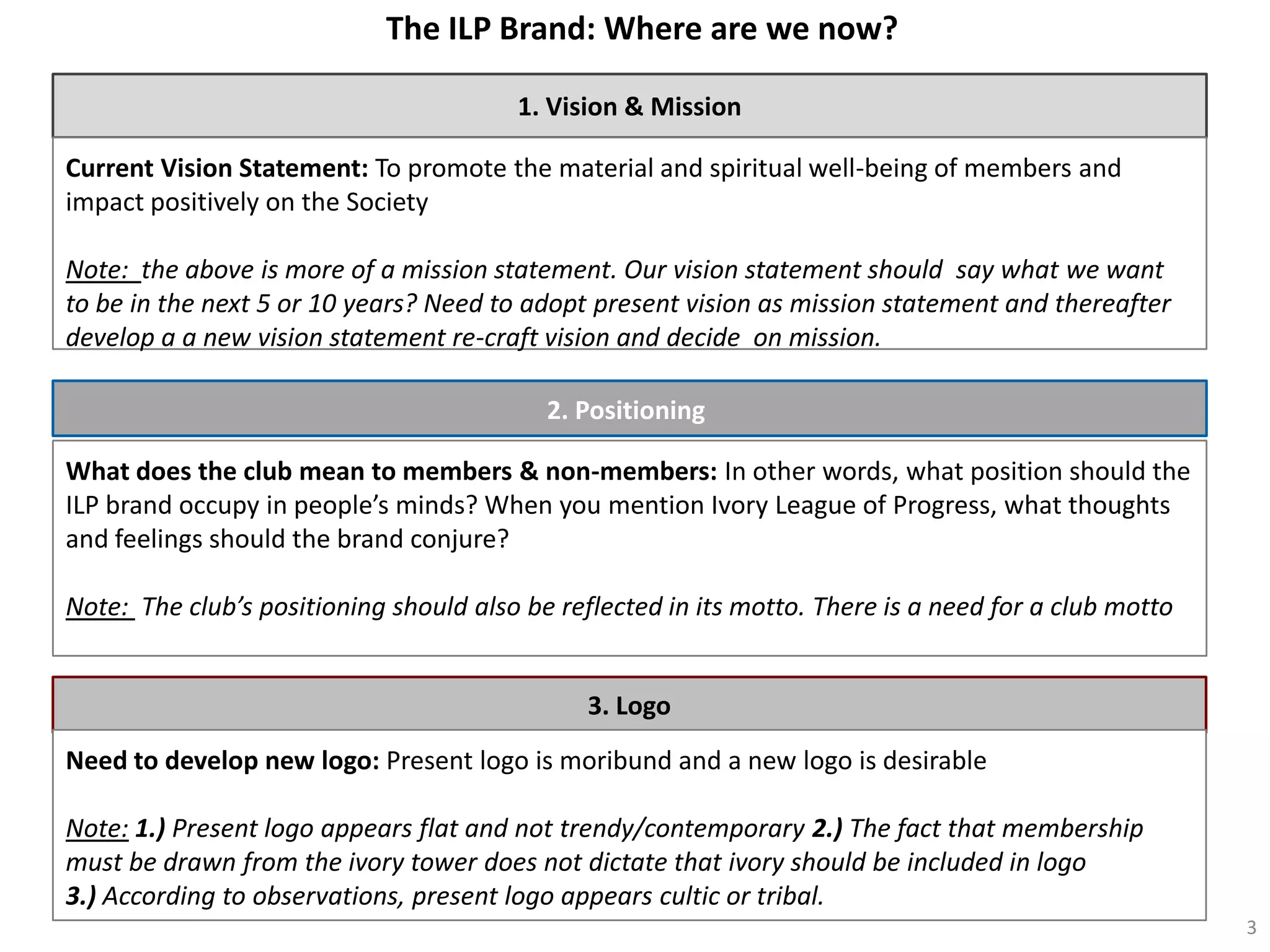 Positioning -Slogan Development & Brand Visualization for a Club | PPTX ...