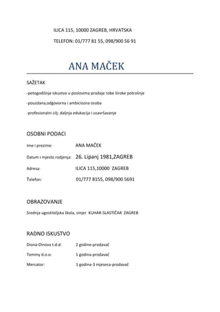 žIvotopis ana | DOC