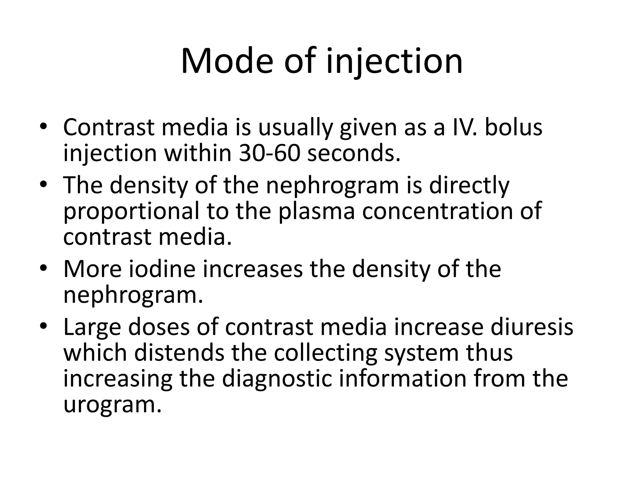 INTRAVENOUS UROGRAPHY INDICATIONS CONTRAINDICATIONS | PPTX