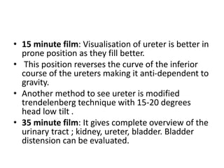 INTRAVENOUS UROGRAPHY INDICATIONS CONTRAINDICATIONS | PPTX