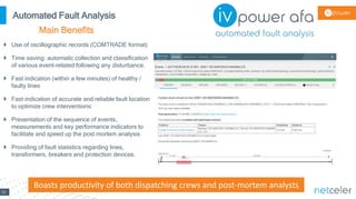 Automated Fault Analysis - IVPower for Transmission System Operators and Distribution System ...