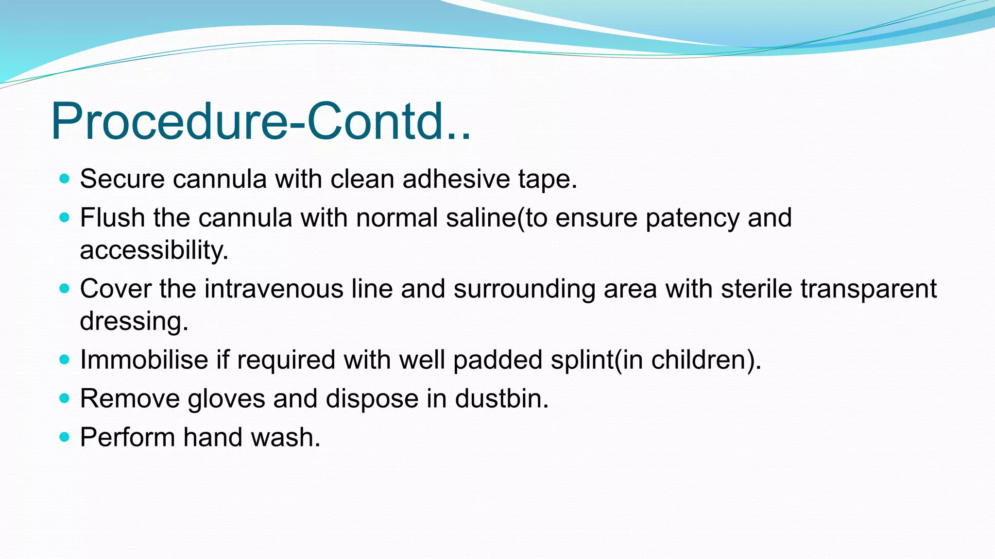 setting up procedure for iv drips | PPTX