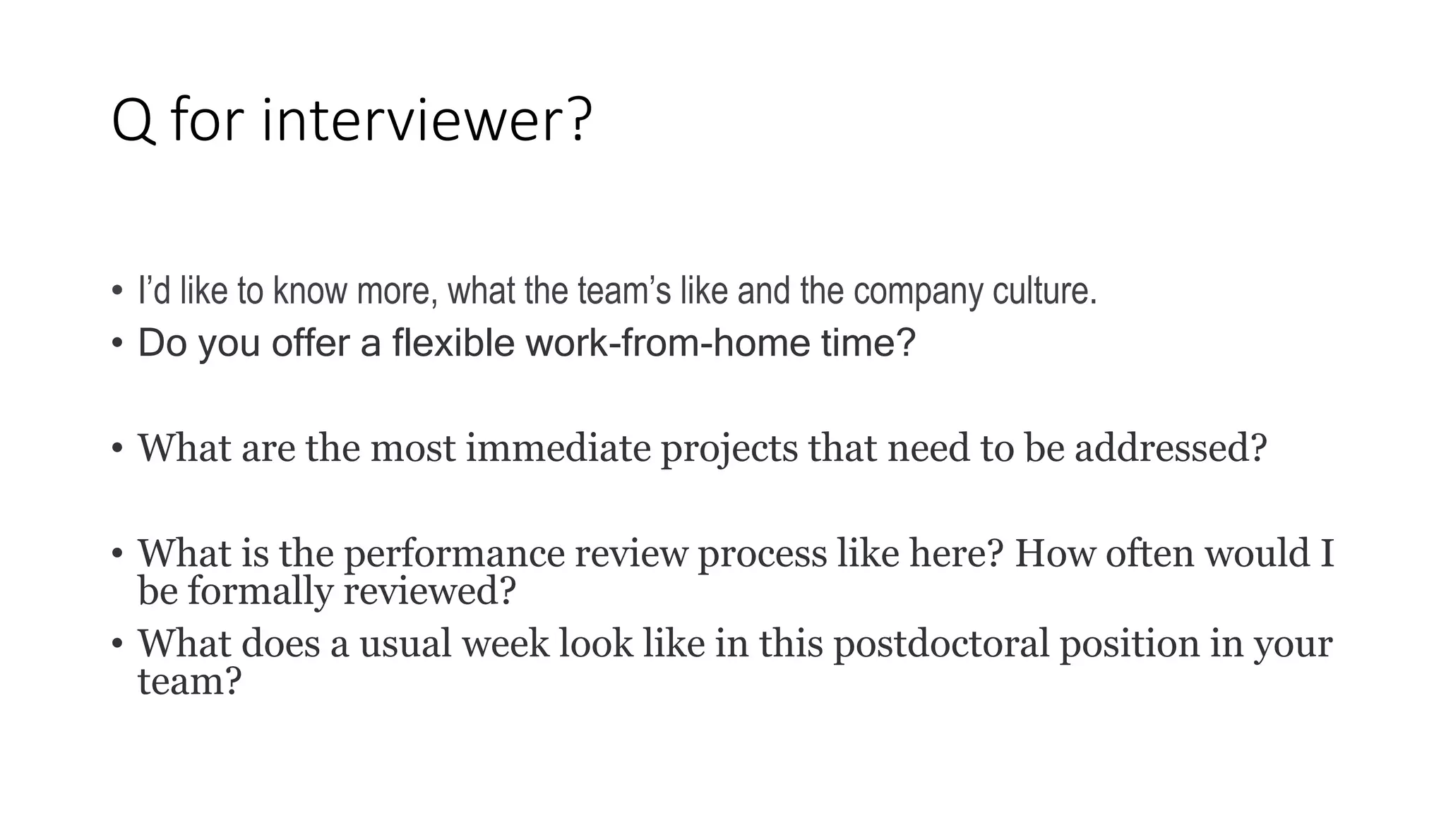 Interview Question and answer | PPT