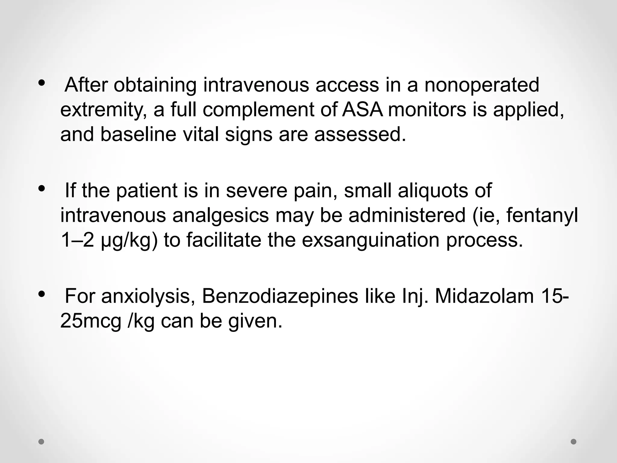 Presentation on intravenous regional anaesthesia | PPTX