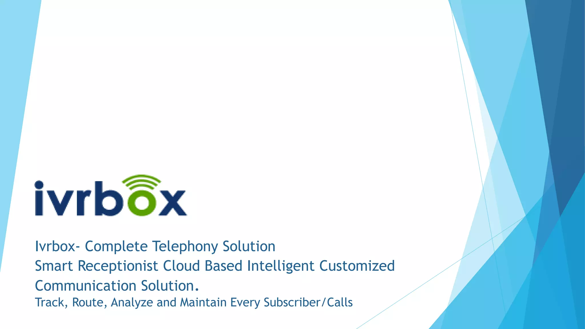 IVR BOX features | PPT