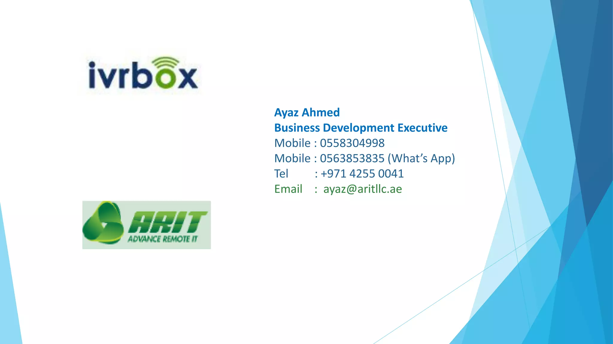 IVR BOX features | PPT