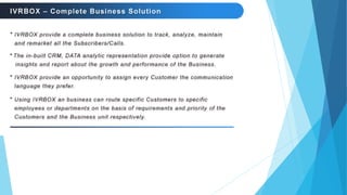 IVR BOX features | PPT