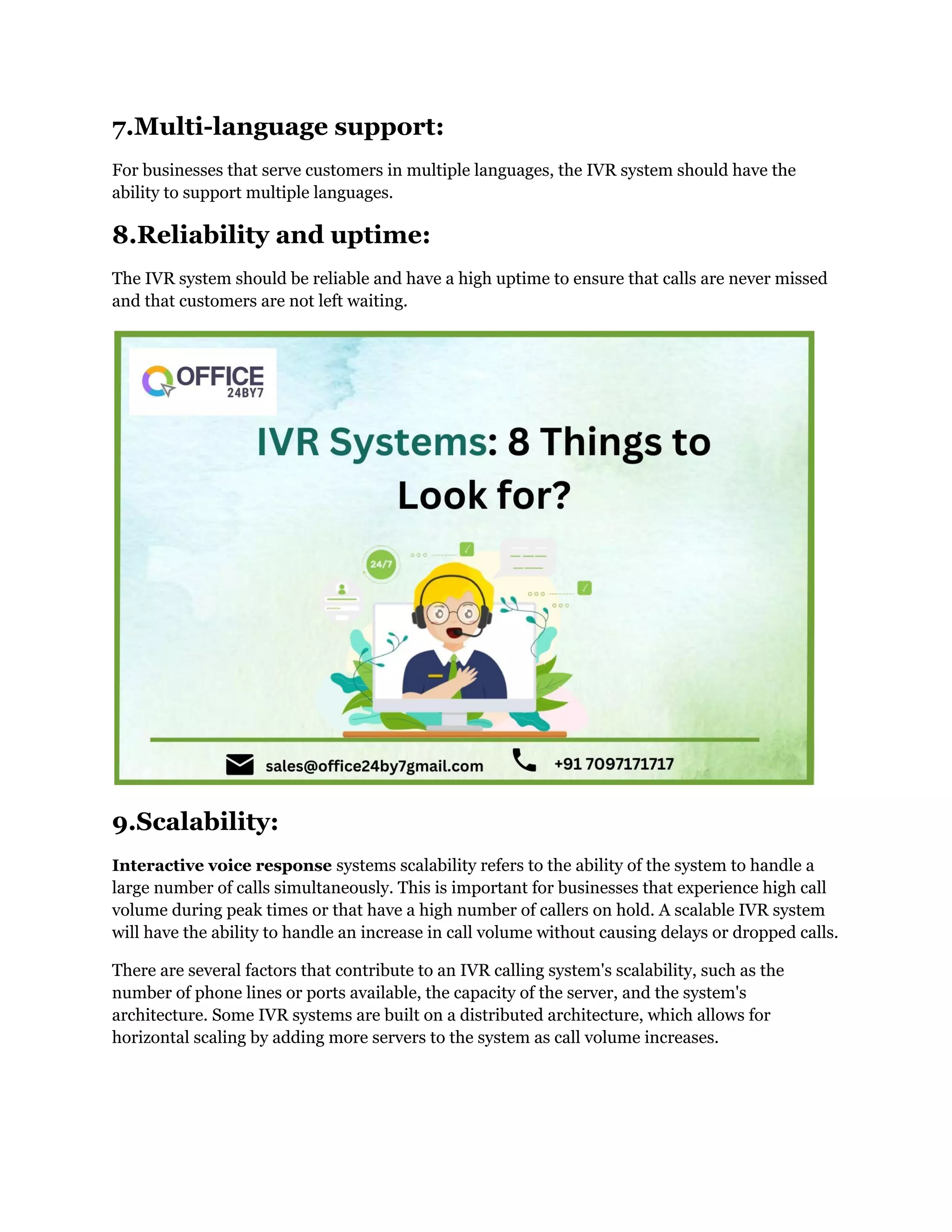 IVR Systems_ 8 Things to Look for | PDF