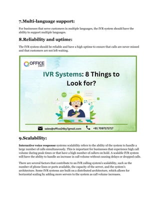 IVR Systems_ 8 Things to Look for | PDF