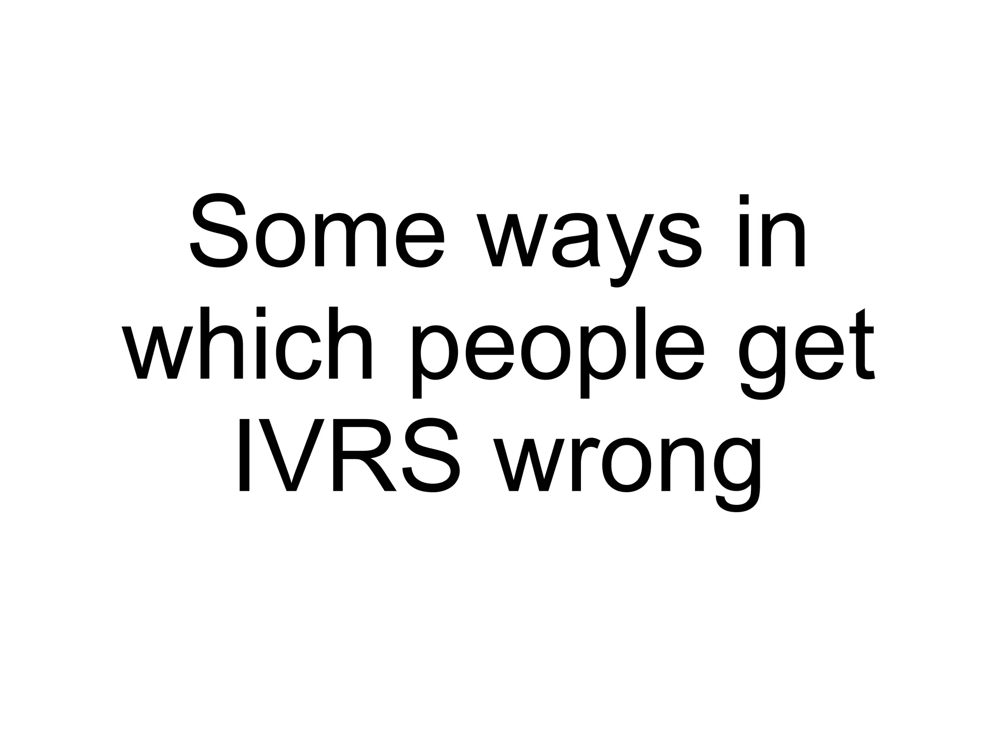 IVR (Interactive Voice Response) system & technology | PDF