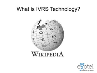 IVR (Interactive Voice Response) system & technology | PDF