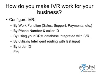 IVR (Interactive Voice Response) system & technology | PDF