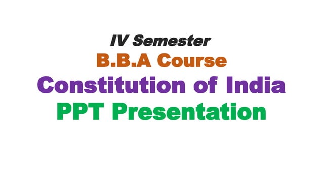 IV Sem BBA - COI PPT Presentation -APRIL 2025.pptx