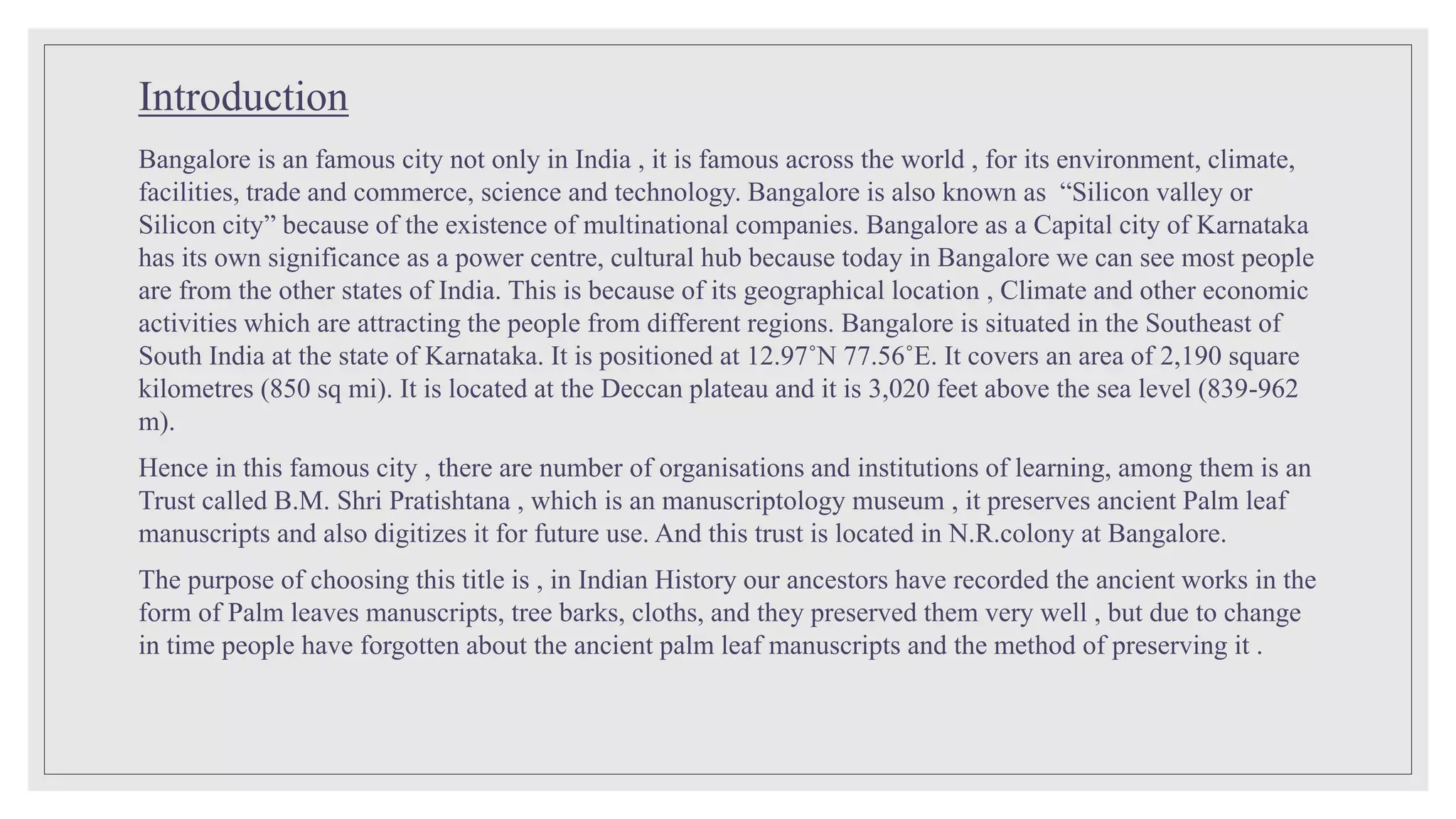 B.M. Shri Pratishtana as an Historical museum of Manuscripts | PPTX