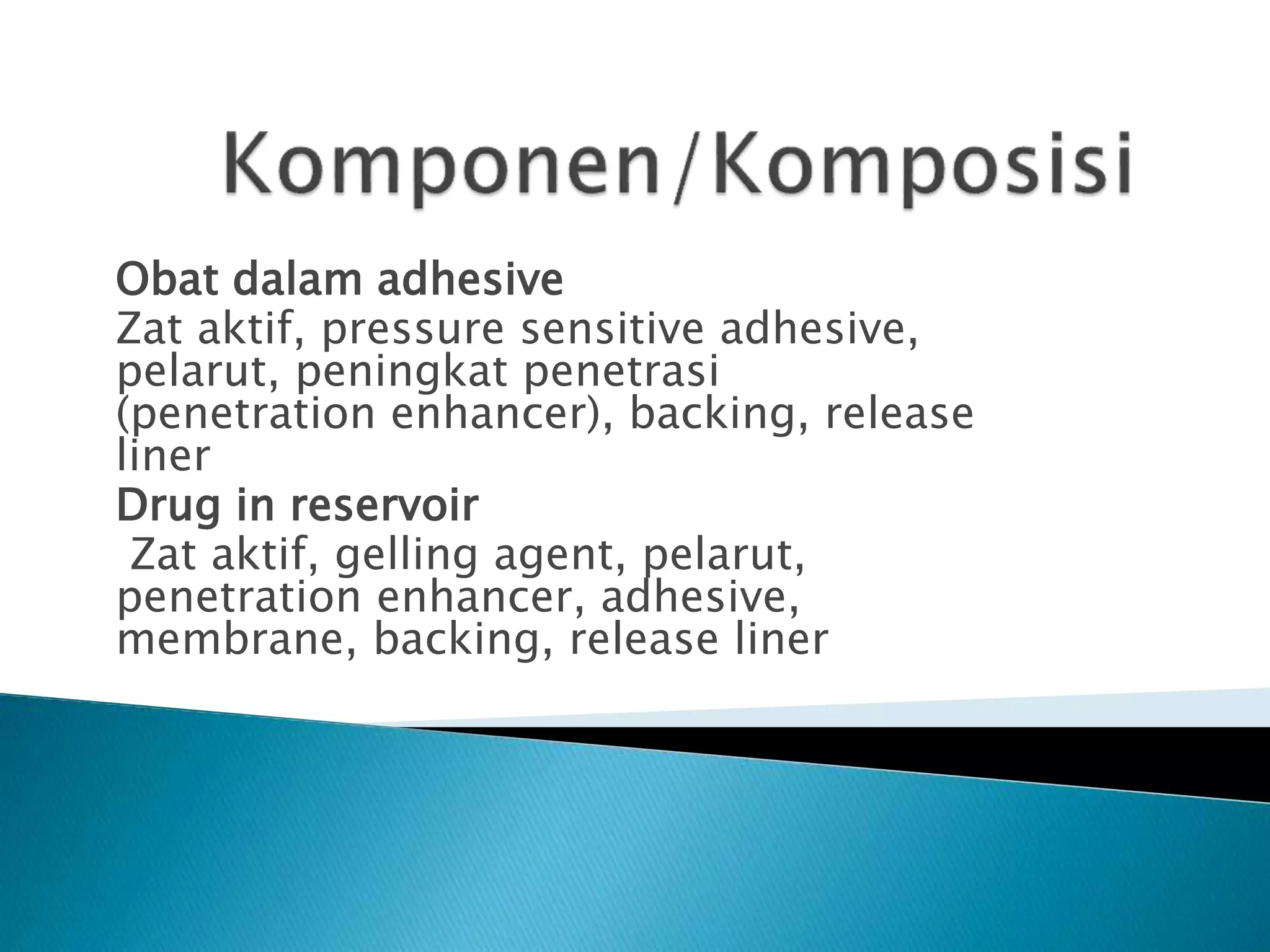 (IV) Sistem Penghantaran Obat Transdermal.pptx