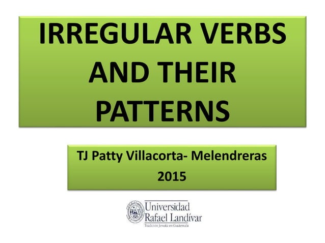 Irregular Verbs Patterns | PPT