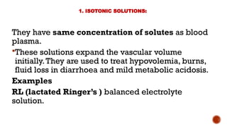 IV therapy, Type of IV fluids, Fluid calculation | PPT